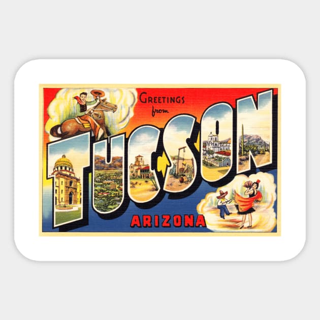Greetings from Tucson, Arizona - Vintage Large Letter Postcard - Tucson ... Greetings from Tucson, Arizona - Vintage Large Letter Postcard - Tucson ...